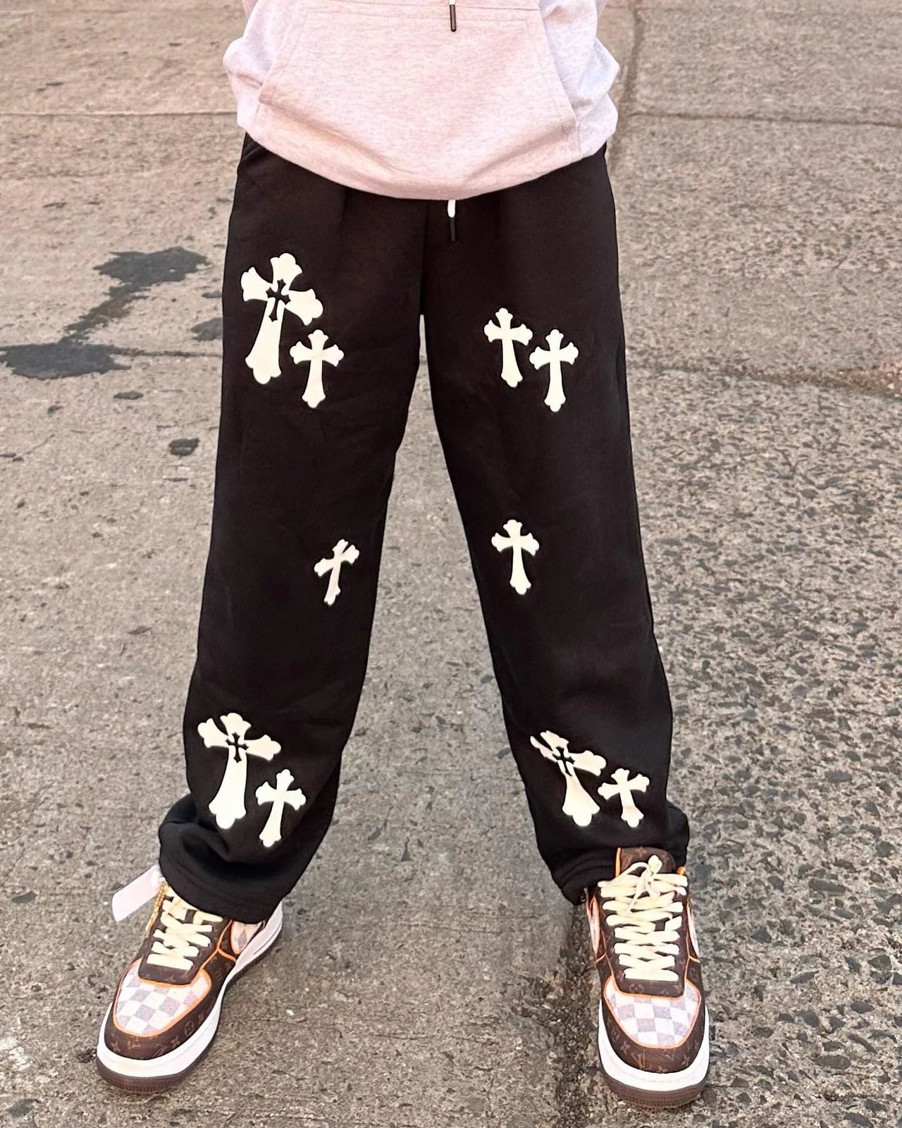 Aesthetic Cross Baggy Fit Trackpant – Your Drip